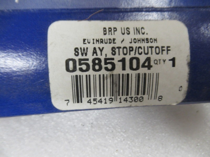 Evinrude Johnson OMC 585104 0585104 Stop/Cutoff Switch OEM New Boat ...