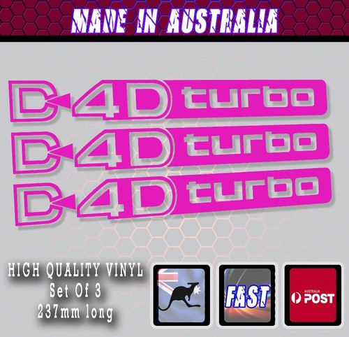 D4D Turbo Sticker Decal fit toyota - Highest Quality PINK Satin Vinyl ...