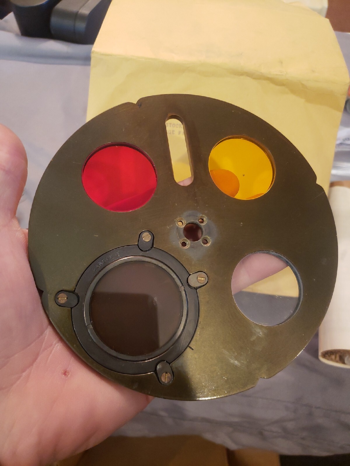 VINTAGE MOTORIZED 4 STEP COLOR FILTER WHEEL GEARED WHEEL ONLY | eBay