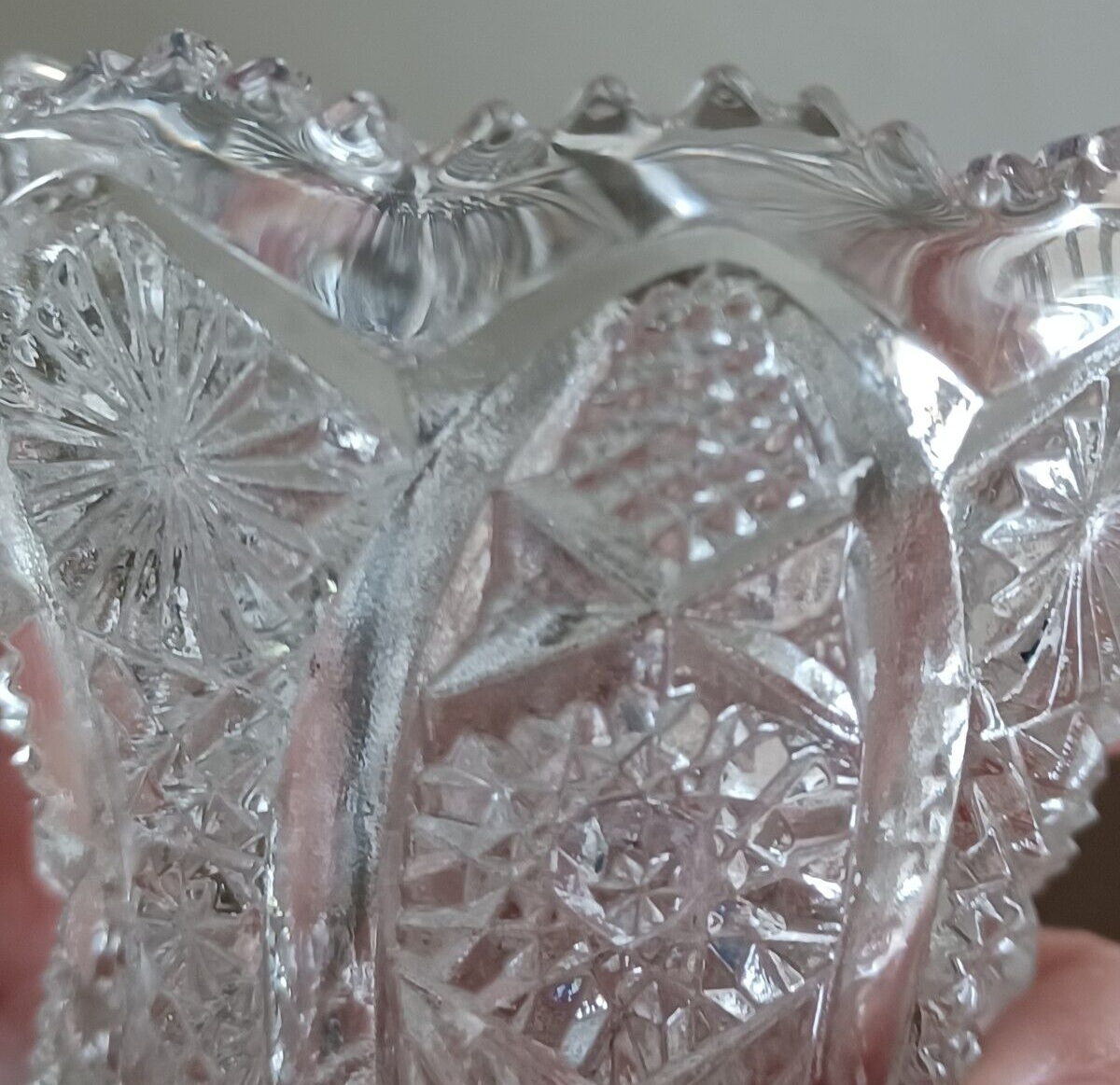 1960's Imperial Clear Cut Glass Bellaire Toothpick Holder Mini Vase 2.5 ...