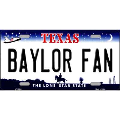 Baylor Fan Novelty Metal License Plate Tag LP-13034 | eBay