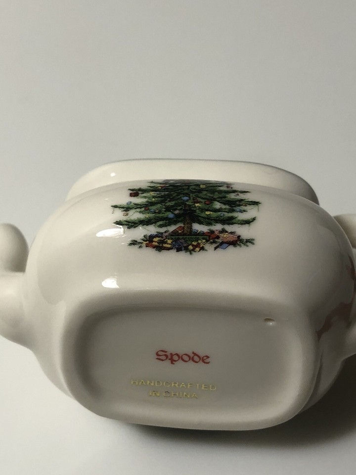 SPODE CHRISTMAS TREE TEAPOT ORNAMENT MINT CONDITION HARD TO FIND IN ...