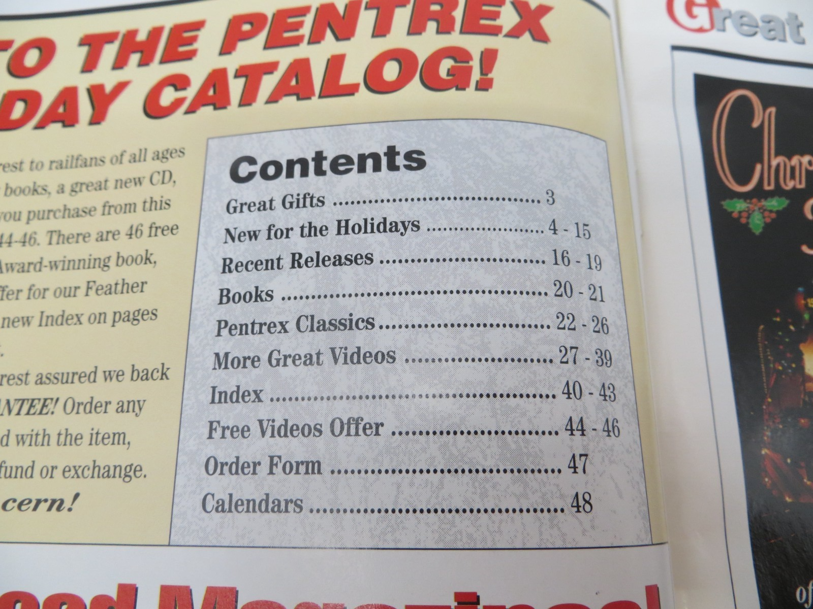 THE 1998 PENTREX Holiday Catalog Train Railroad Locomotive Reference | eBay
