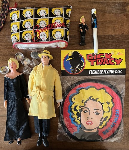 👑 MADONNA Dick Tracy Disney Lot Dolls Pen Figure Makeup Bag RARE ...