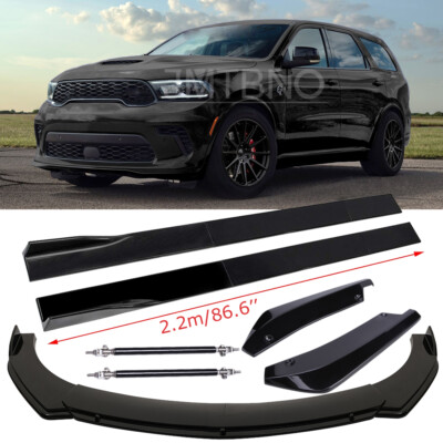For Dodge Durango SRT R/T Front & Rear Bumper Lip Spoiler Side Skirt ...