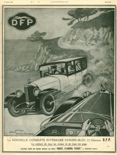 Publicité ancienne automobile DFP 1923 issue de magazine Oc Pic | eBay