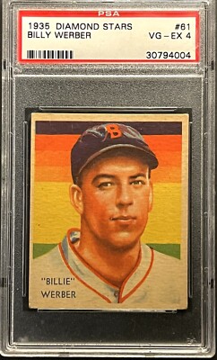 1935 Diamond Stars #61 Bill Werber Red Sox PSA 4 | eBay