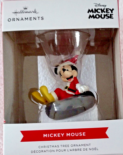 Hallmark Mickey Mouse on Snow Tube Christmas Tree Ornament Disney | eBay