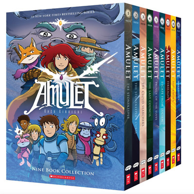 NEW Amulet 9 Books Slipcase Set Graphic Novels Book Collection by Kazu ...