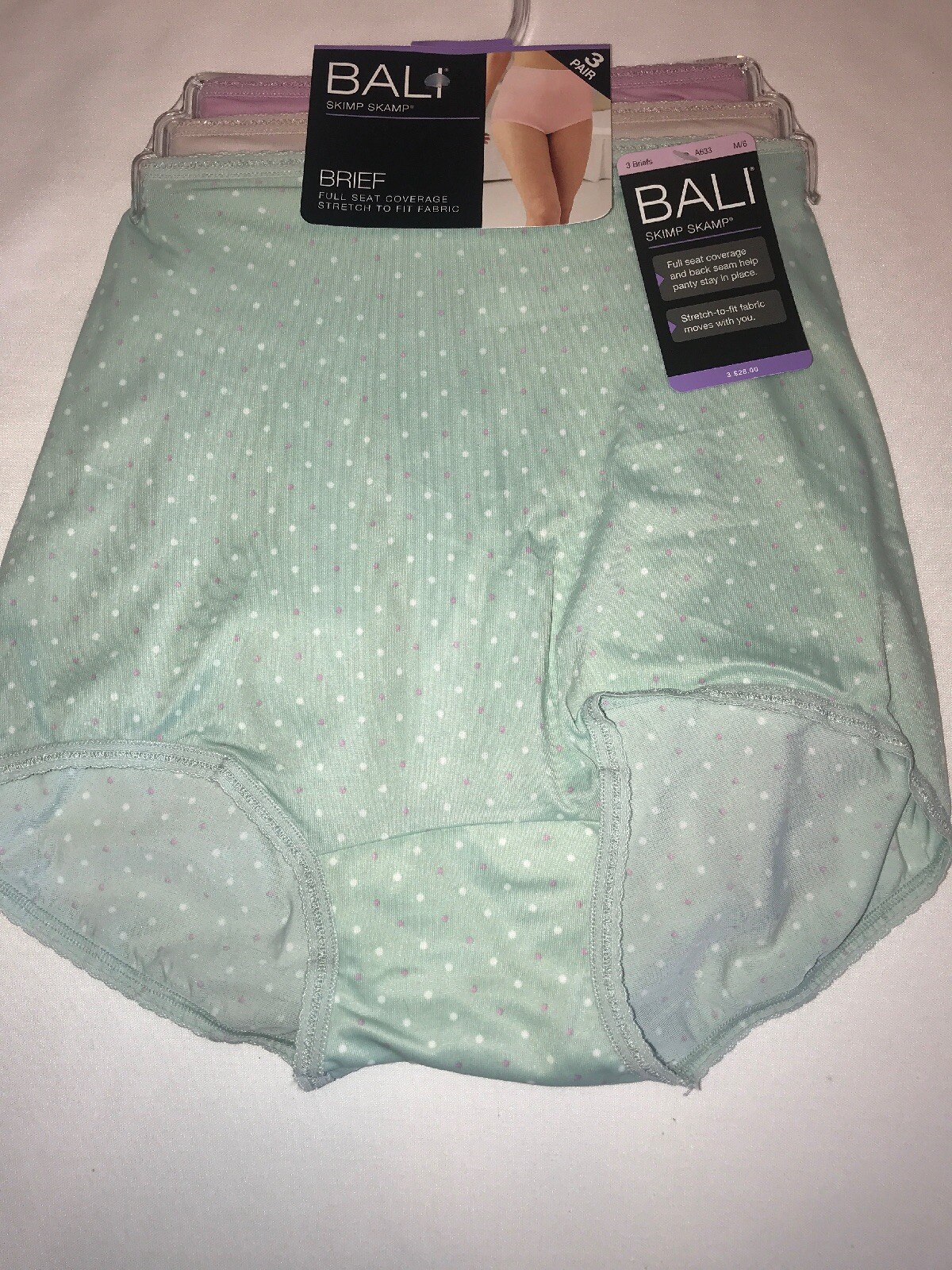 Bali A633 Skimp Skamp Brief 3 Pairs Large 7 for sale online | eBay