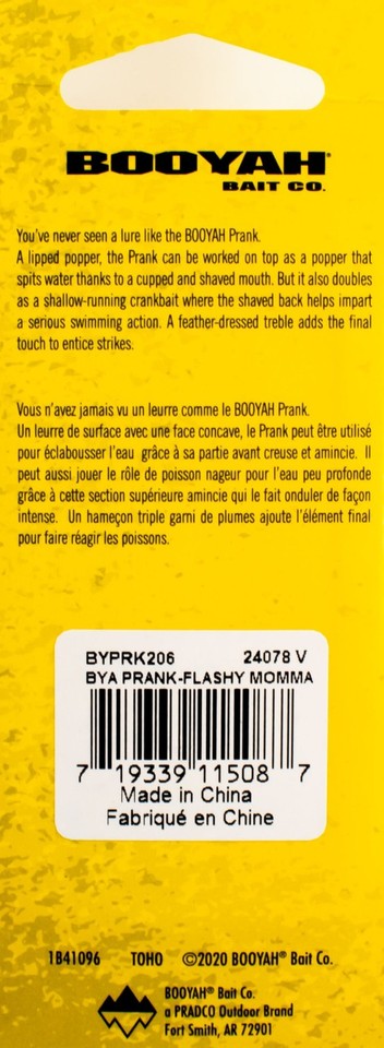 (LOT OF 3) BOOYAH PRANK LIPPED POPPER 5/16OZ BYPRK206 FLASHY MOMMA ...