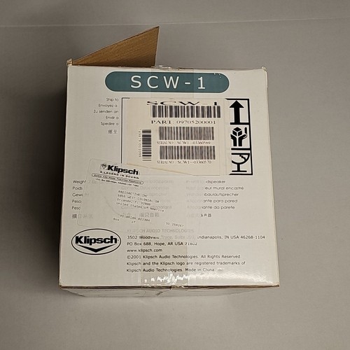 Klipsch SCW-1 Home Theater Speakers, In-Ceiling/ Wall Mount, Qty. 2 New ...