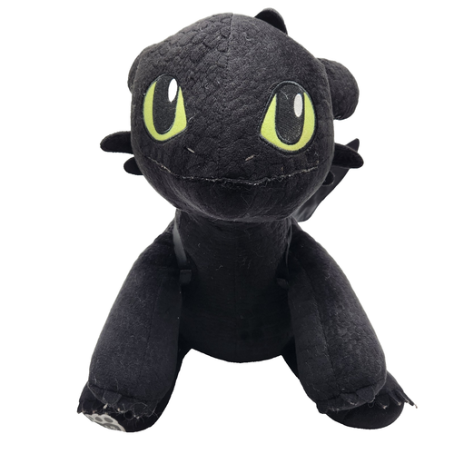 Build A Bear Toothless Plush Dragon HTTYD Black Stuffed Animal ...