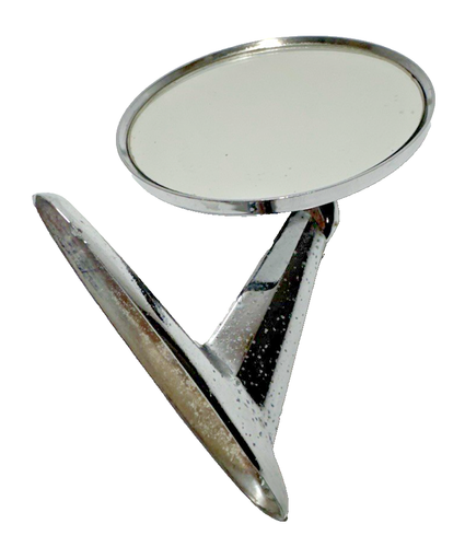 GM Chevy Side View Door Mirror 4 1/2" Round Chrome Base 5" x 1" 4" On ...