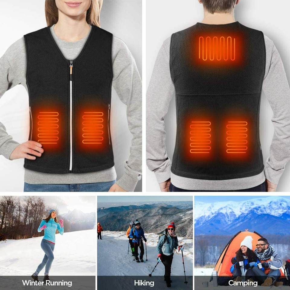 Heated Vest with 20000mAh Power Bank Lightweight USB Jacket Warmer ...