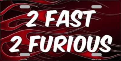 2 Fast 2 Furious Metal Novelty License Plate Frame Tag Sign Car Truck ...