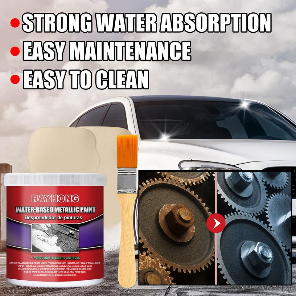 2× Car Anti-Rust Chassis Converter Water-Based Primer Metal Rust ...