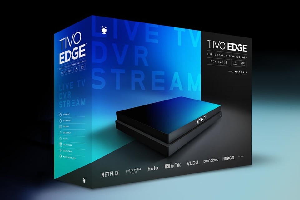 TiVo Edge 4K - 6 tuners, 2TB Cable DVR - (RD6E20) W/ Lifetime Service ...