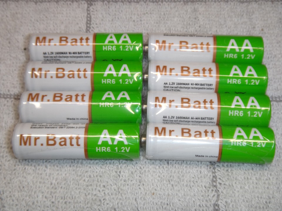 (8 Pack) 1.2v 1600mAh Ni-MH AA Low Self-Discharge Battery for General ...