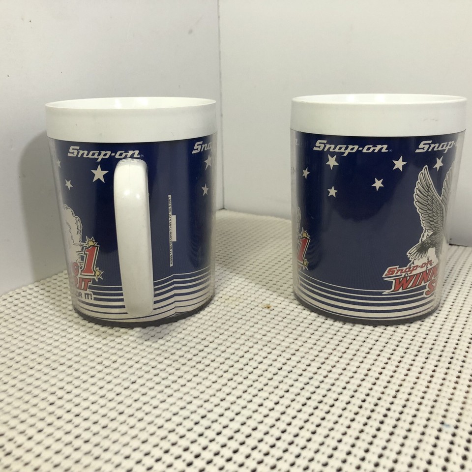 2x Snap On Tools Mug Winning Spirit Vintage Plastic Thermo Serv Cups ...