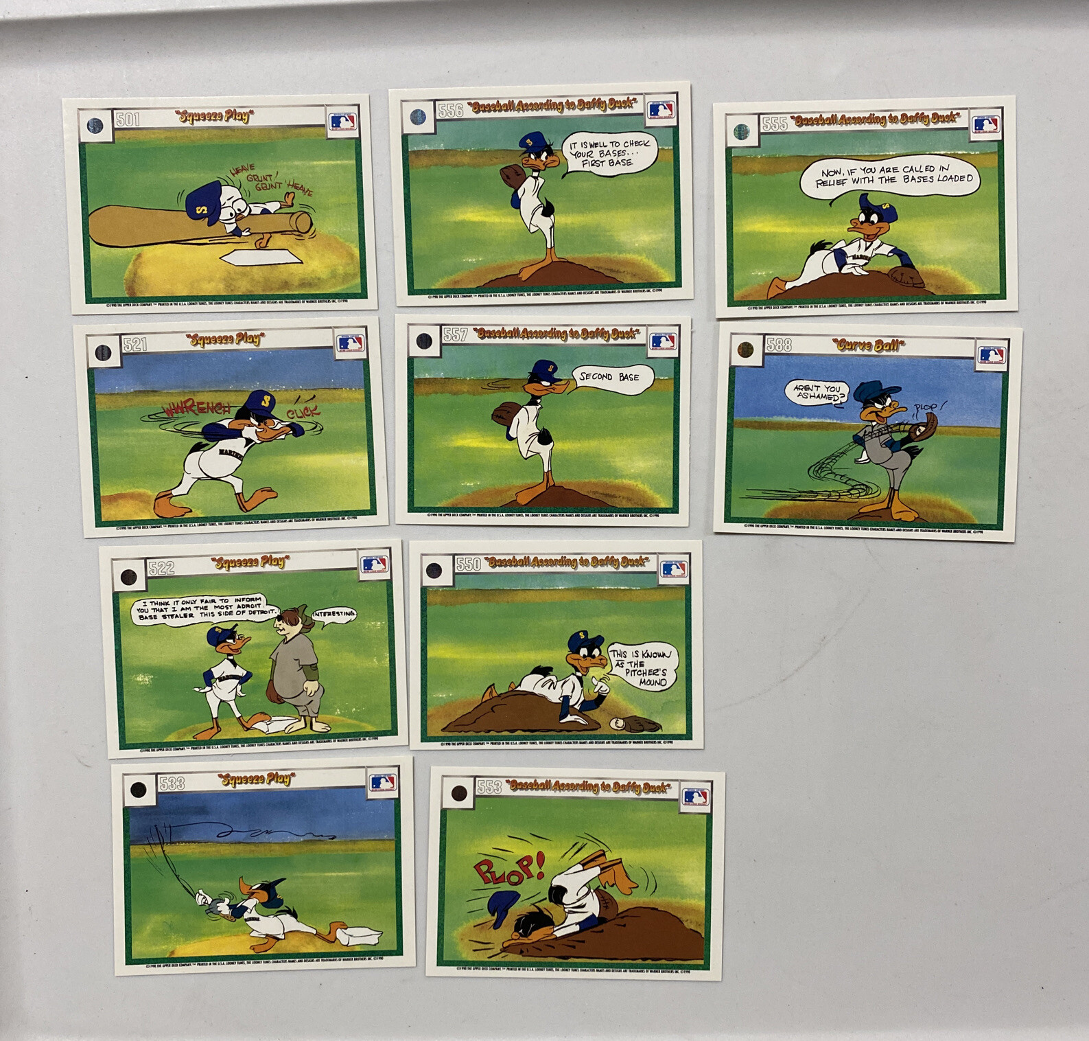 1990 Upper Deck Looney Tunes Comic Ball ⚾️ MLB Baseball Cards ⚾️ 10 ...