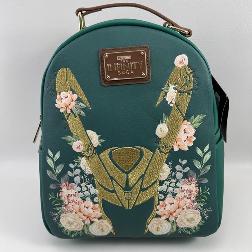 Loungefly Marvel Avengers Loki Floral Faux Leather Mini Backpack ...