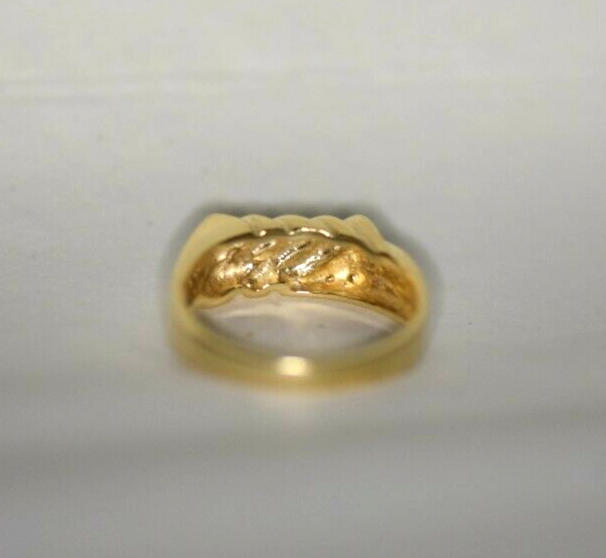 SOLID 14k Yellow Gold Retro Design Mens Ring Vintage 1970 - 80s? | eBay