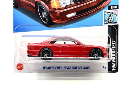 2024 Hot Wheels 89 Mercedes-Benz 560 SEC AMG red SUPER CUSTOM WHEEL ...