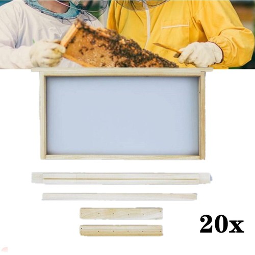 20pcs Unassembled Bee Frames Deep Wooden Bee Hives For Beekeeping 48.8 ...