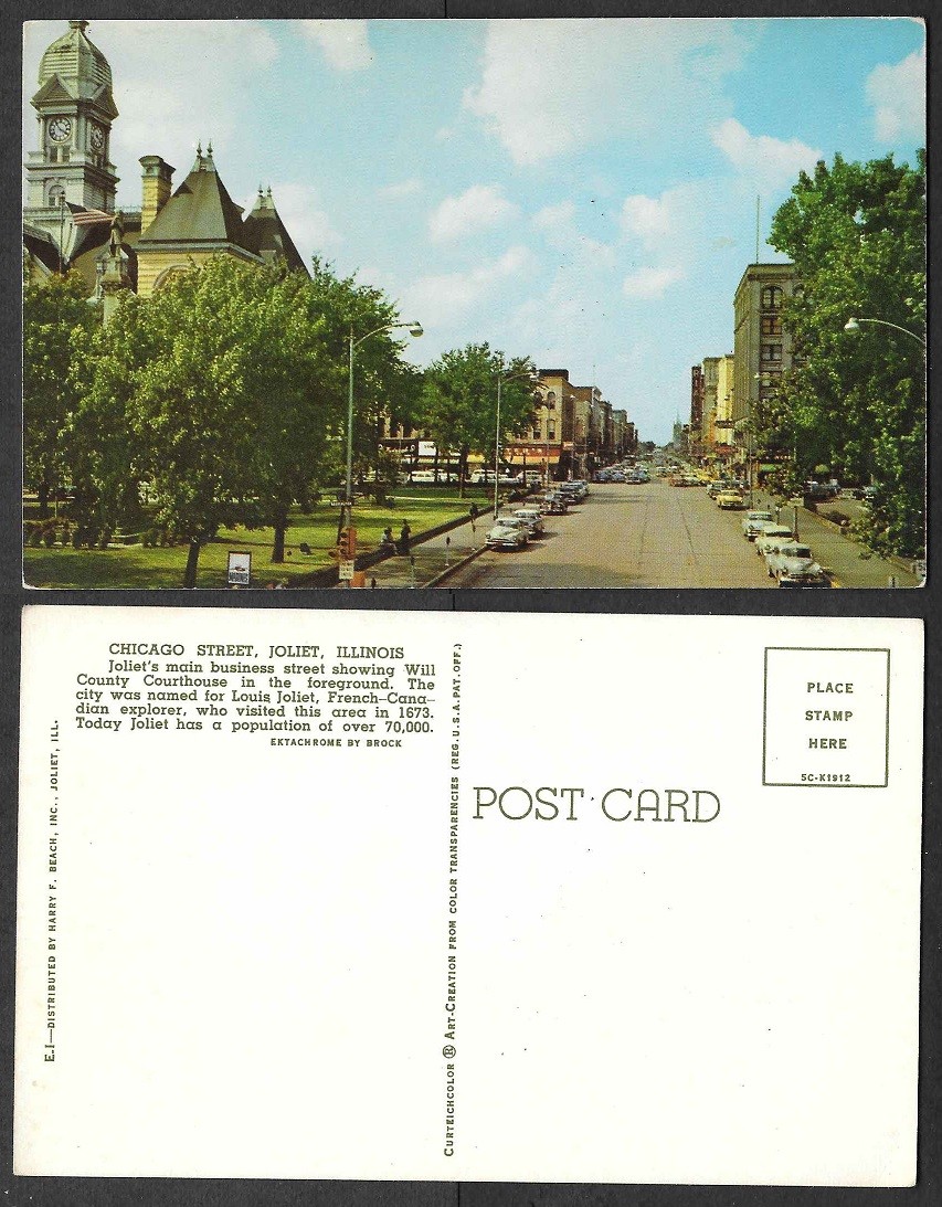 Old Illinois Postcard - Joliet - Chicago Street Scene | eBay