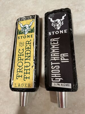 🔥2 Stone Brewing Company IPA Lager Beer Tap Handle Handles Taps Solid ...