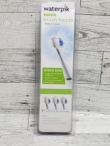 Waterpik Triple Sonic Tooth Brush Replacement Heads, STRB-3WW - 3 Pack ...
