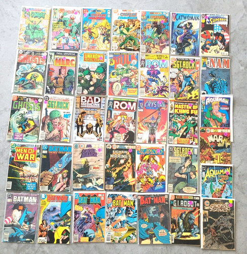 LOT OF 36 VINTAGE COMIC BOOKS RANDOM COLLECTION BATMAN HULK, MUST SEE ...
