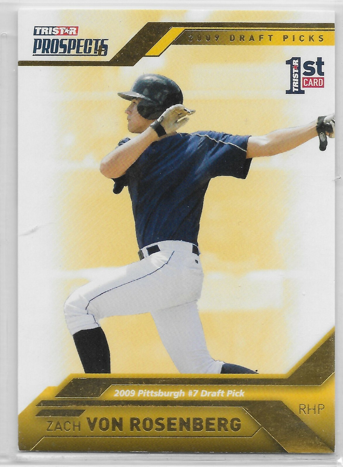 2009 Tristar Prospects Plus Gold #61 Zach Von Rosenberg RC LSU Pirates ...