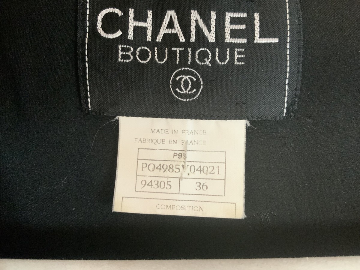 Authentic Chanel Vintage Runway Micro Jacket Black 95P 36 Authentic Chanel Vintage Runway Micro Jacket Black 95P 36