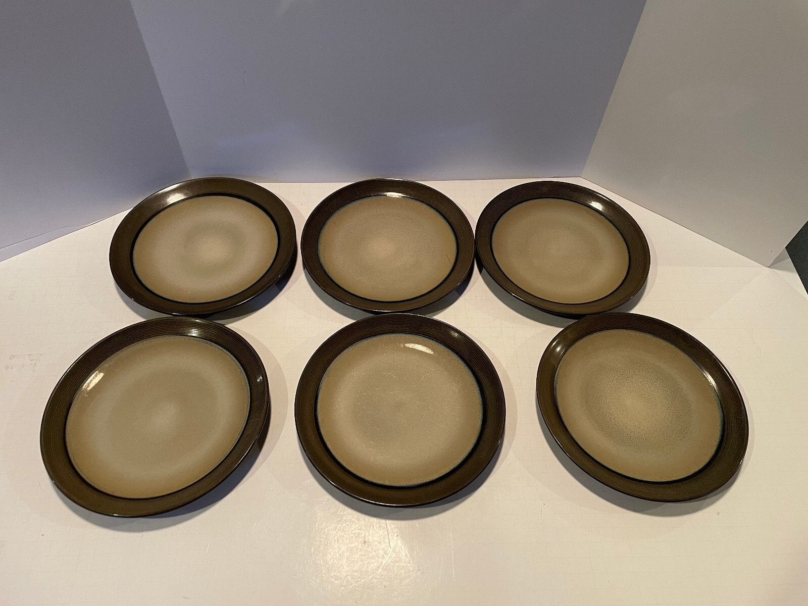 6 Sango Roma Sage 8" Salad Plates Stoneware 4814 | eBay