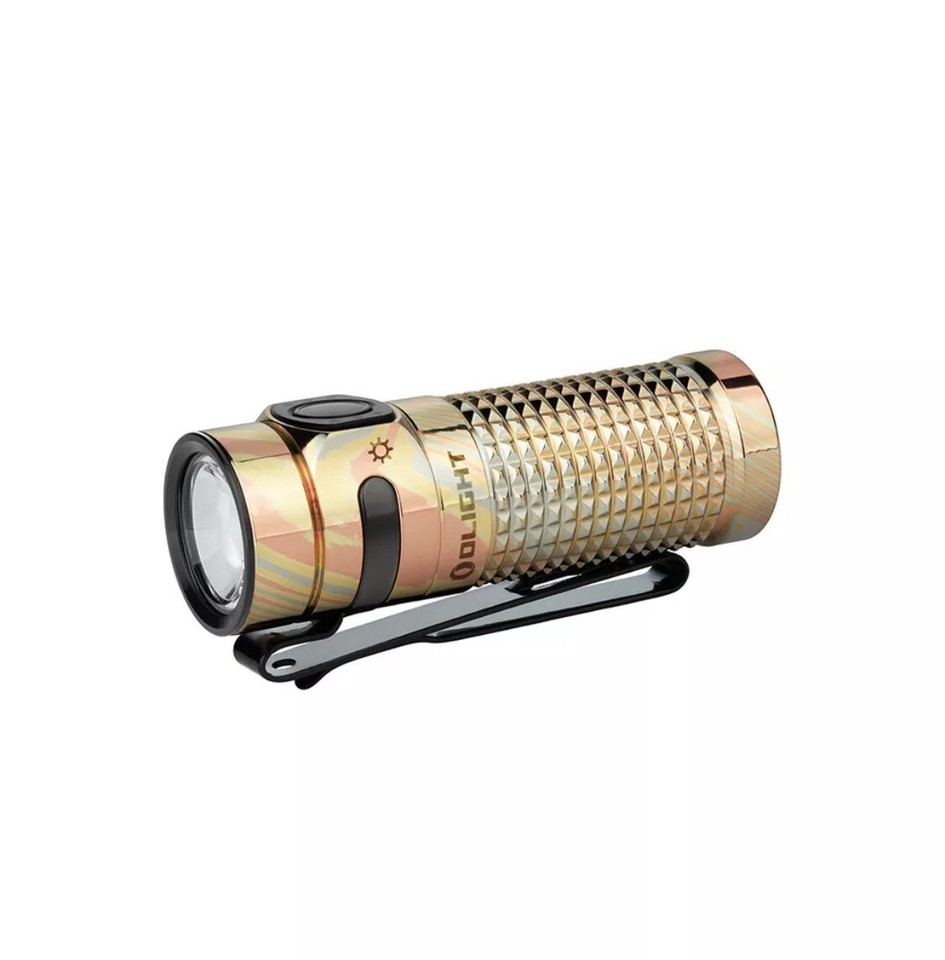 Olight Baton 4 Copper Damascus Rechargeable Flashlight 1300 Lumens, 170 ...