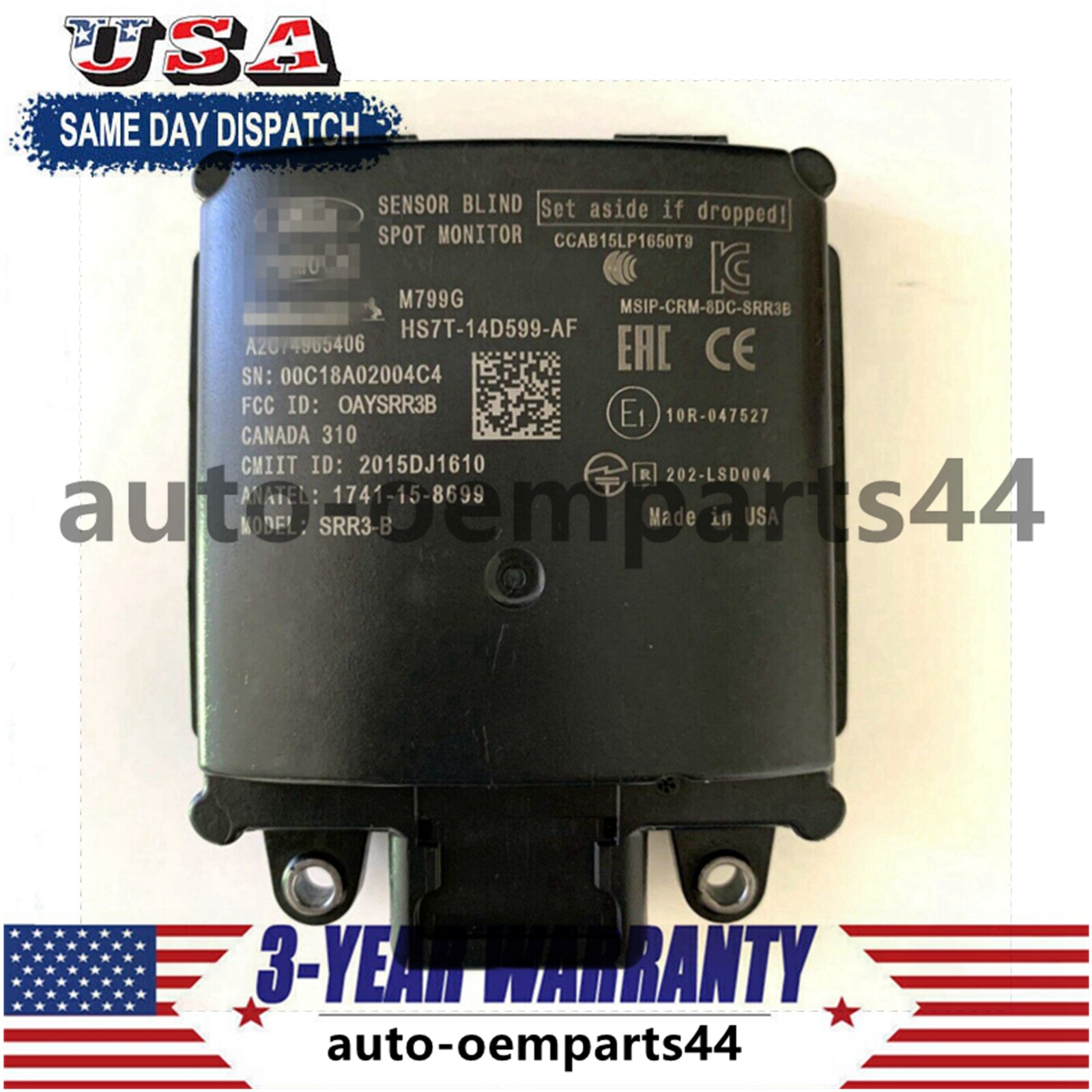 OEM REAR LH BLIND SPOT RADAR SENSOR MODULE For 2017 FORD FUSION HS7T ...