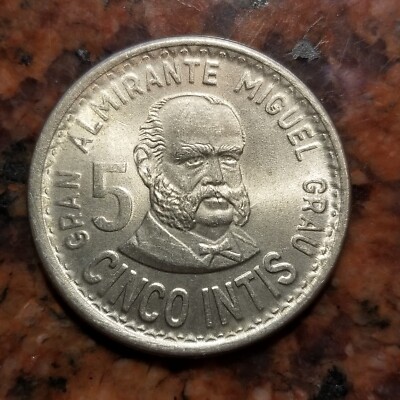 1986 PERU 5 INTIS COIN - #B1439 | eBay