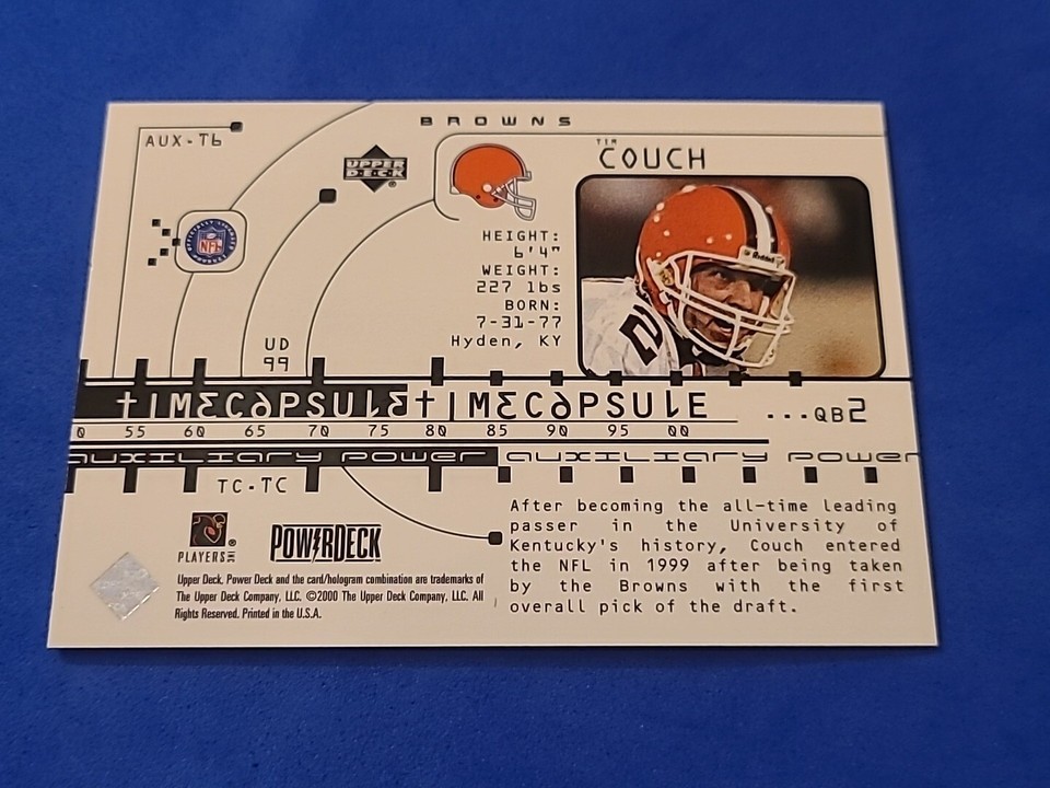 1999 Tim Couch ROOKIE RC Upper Deck PowerDeck #AUX-T6 Time Capsule | eBay