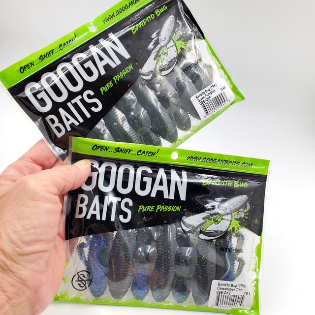 Googan Baits Bandito Bug 4 Inch Soft Plastic Creature Bait 7pk - Green ...