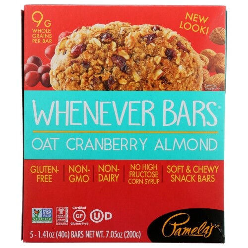 Whenever Bars Oat Cranberry Almond 7.05 Oz(Case Of 6) By Pamela's ...