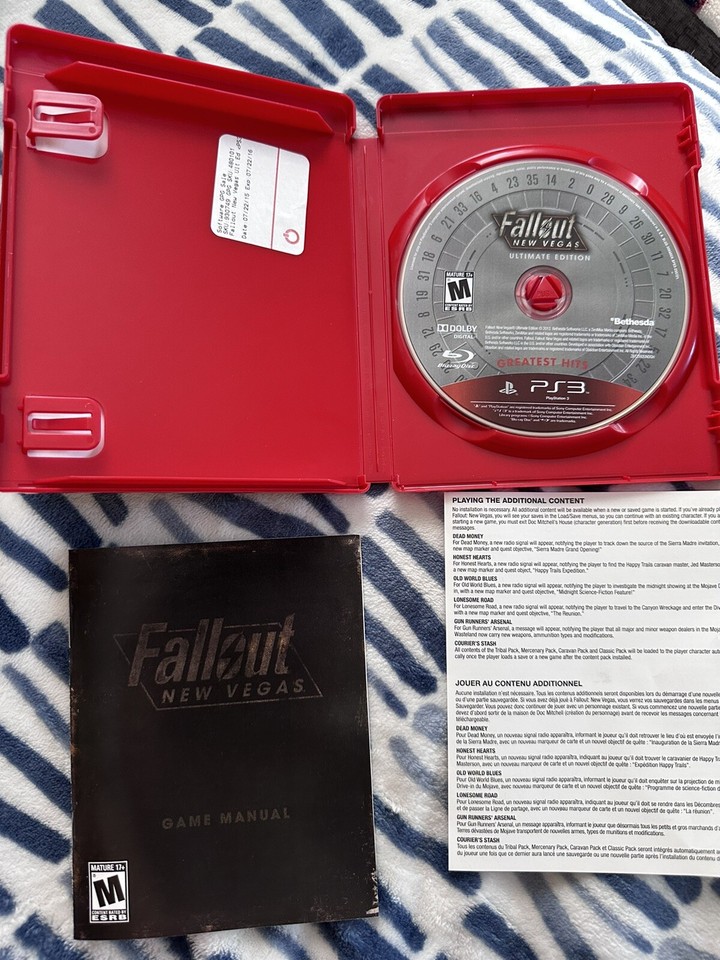 Fallout New Vegas Ultimate Edition PS3 Sony PlayStation 3 2012 Mint ...