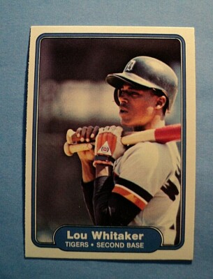 1982 Fleer Lou Whitaker Baseball Card #284 Detroit Tigers EX AUCT#7305 ...
