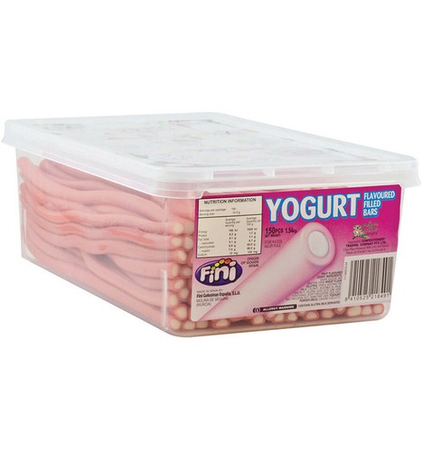 FINI YOGURT FLAVOURED FILLED Bars 150 PIECES 1.54KG BOX FREE POSTAGE ...