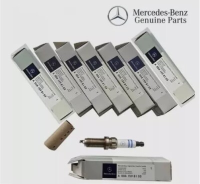 8X OEM A0041598103 ZR6SII3320 Genuine Iridium Spark Plugs For Mercedes ...