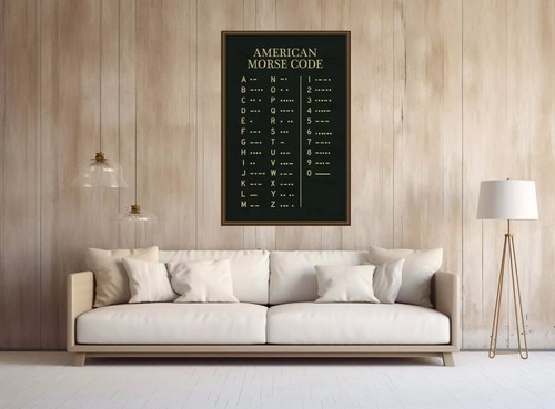American Morse Code Cool Print Art Canvas Poster Wall Decor | eBay