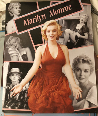 Marilyn Monroe Pinup Metal Sign 12" x 8" Image Mix Red Dress Marilyn ...