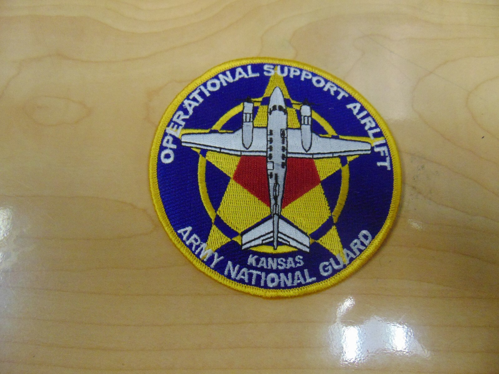 PATCH MILITARY OPERATIONAL SUPPORT AIRLIFT KANSAS ARMY NATIONAL GUARD ...