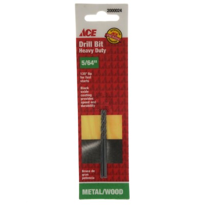 ACE Hardware 2000024 Heavy Duty 5/64" Black Oxide Drill Bit, 135° Point ...